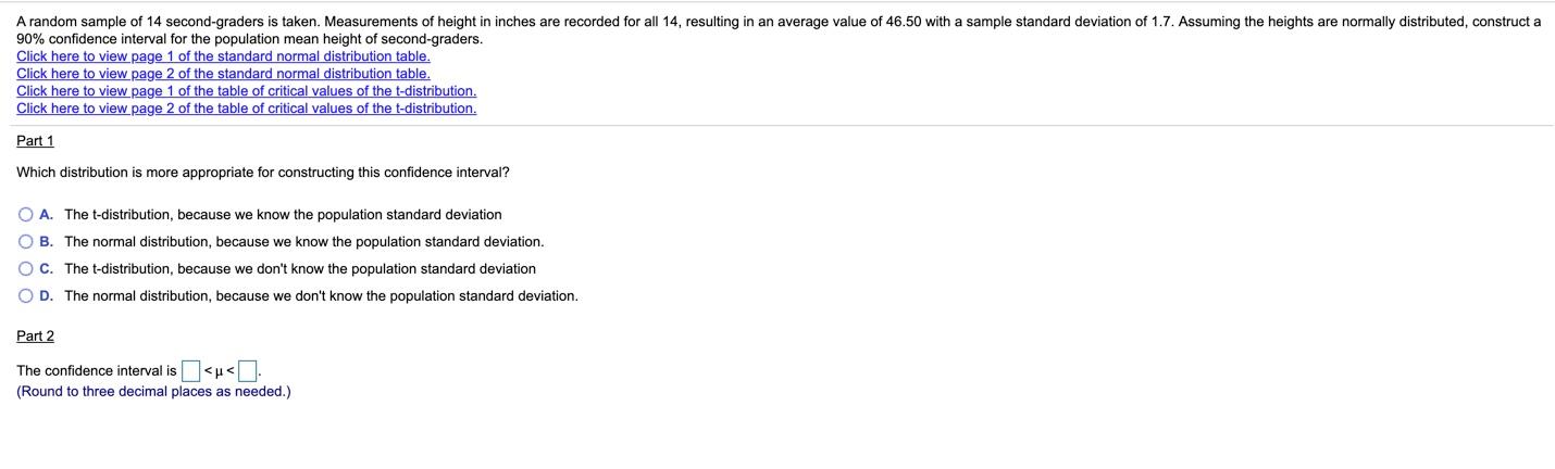 solved-a-random-sample-of-14-second-graders-is-taken-chegg