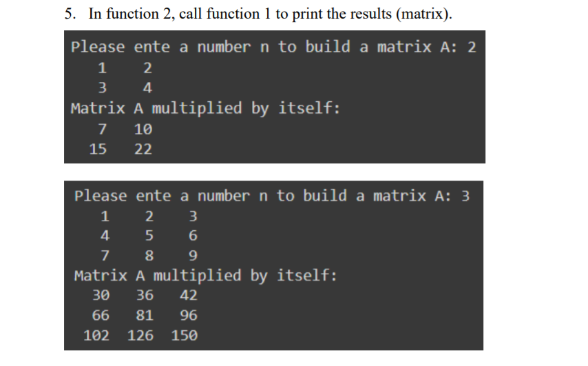 Solved Please create two functions 1. A function to print | Chegg.com