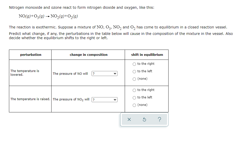 Solved Nitrogen monoxide and ozone react to form nitrogen | Chegg.com