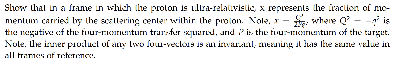 Solved Show that in a frame in which the proton is | Chegg.com