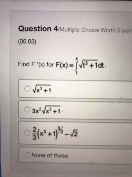 Solved Question 2(Multiple Choice Worth 5 points) (05.01) | Chegg.com