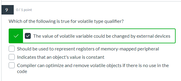 Solved 9 0/1 point Which of the following is true for | Chegg.com