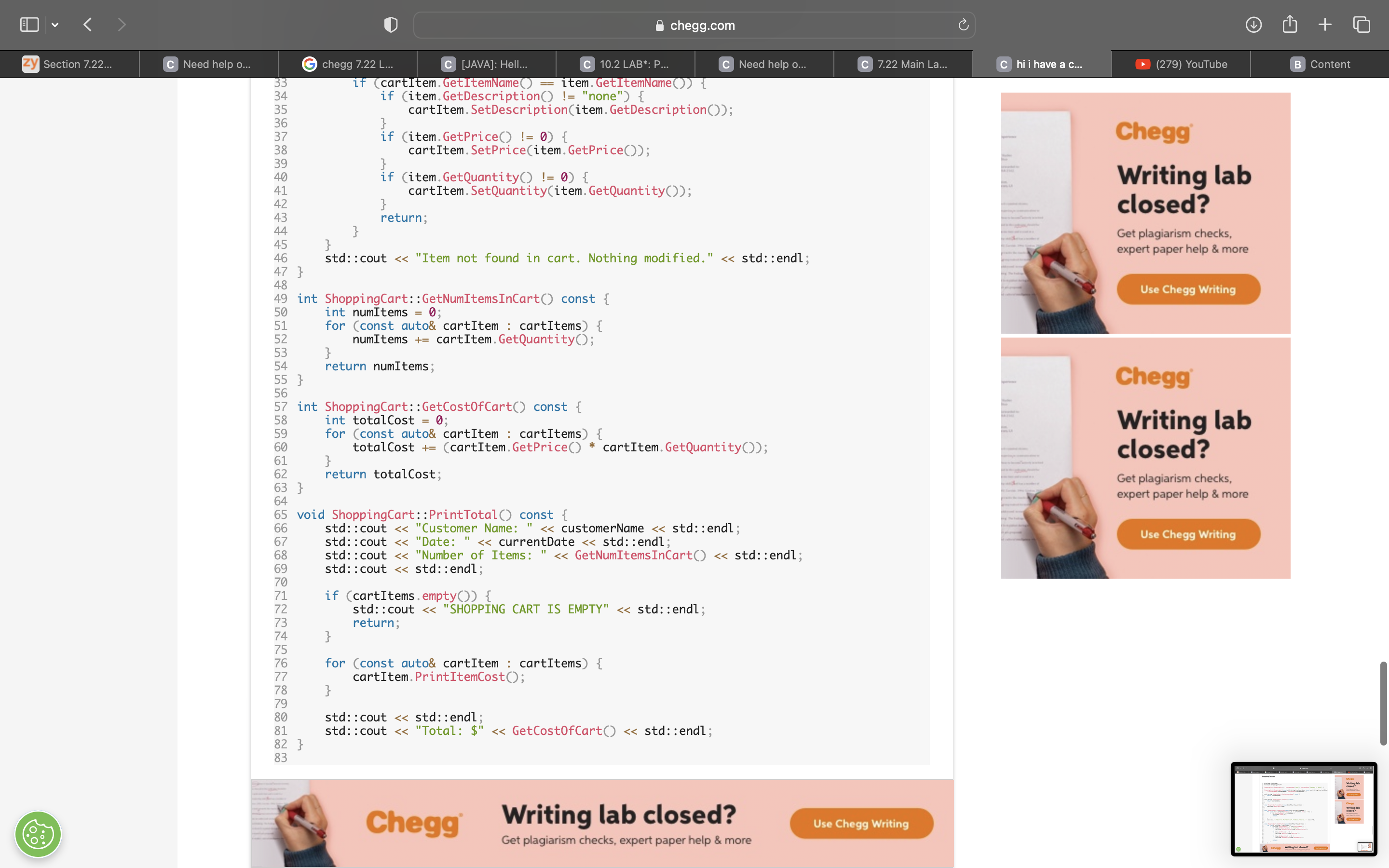 Solved This program extends the earlier "Online shopping | Chegg.com
