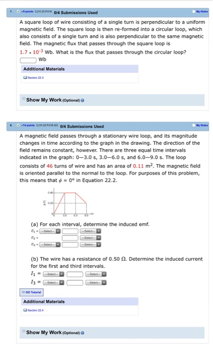 Solved Used A square loop of wire consisting of a single | Chegg.com