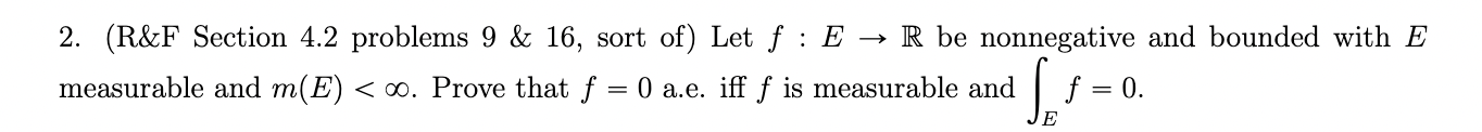 9&16, ﻿sort off:E→R be ﻿nonnegative and bounded with | Chegg.com