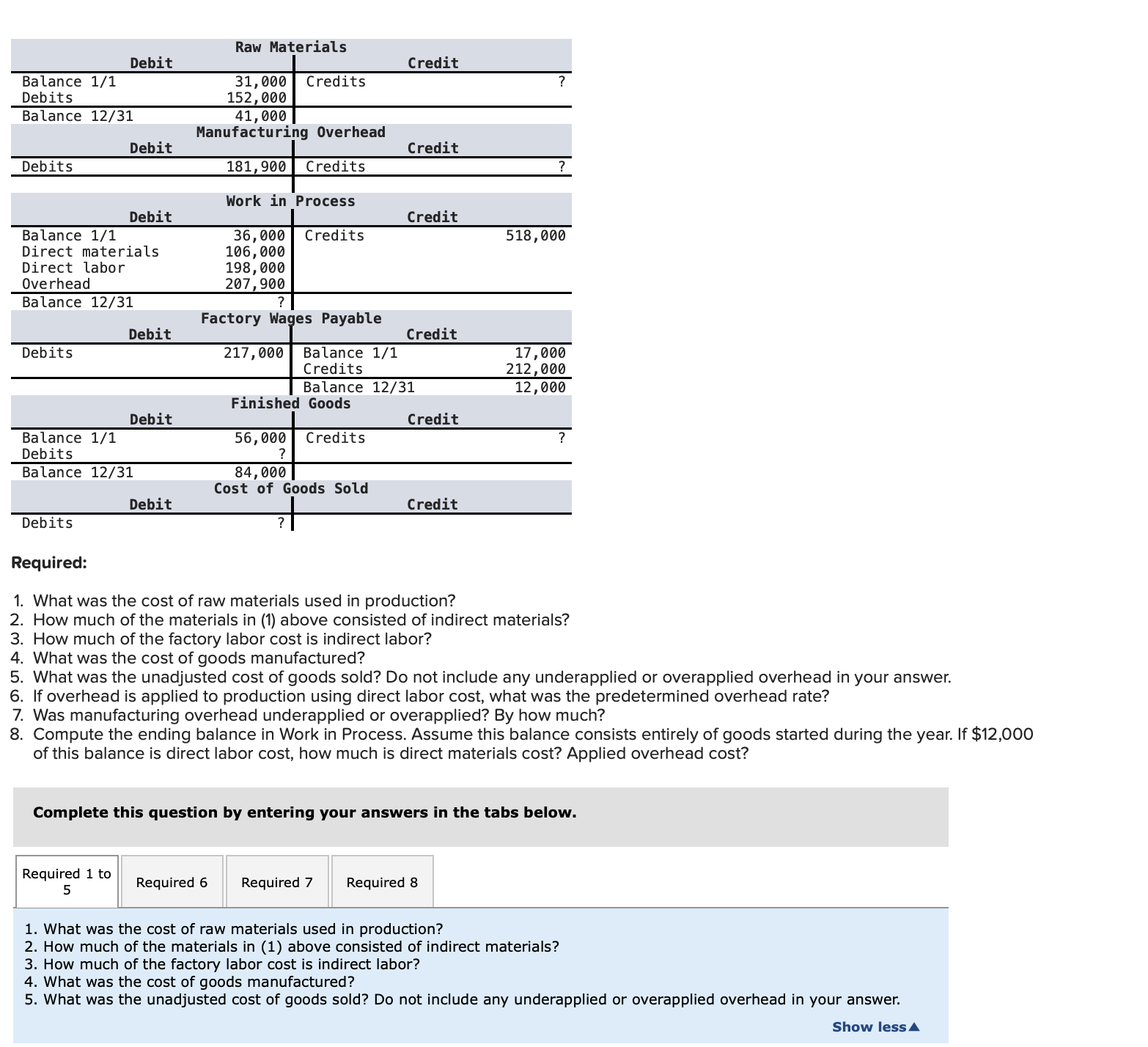 Solved \table[[Raw Materials],[\table[[Balance | Chegg.com