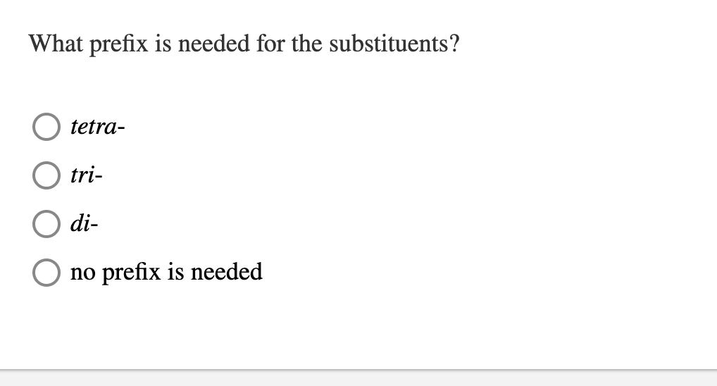 Solved What prefix is needed for the | Chegg.com