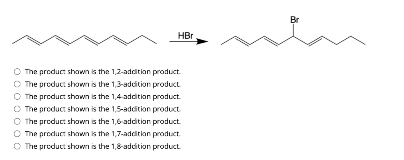 Solved Br HBr The product shown is the 1,2-addition product. | Chegg.com