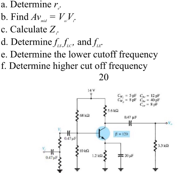 Solved A Determine Re B Find Avmid V0vi C