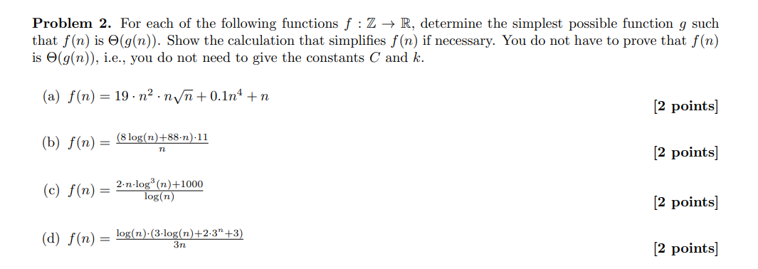 Solved big oh ﻿notation---explain and solve | Chegg.com