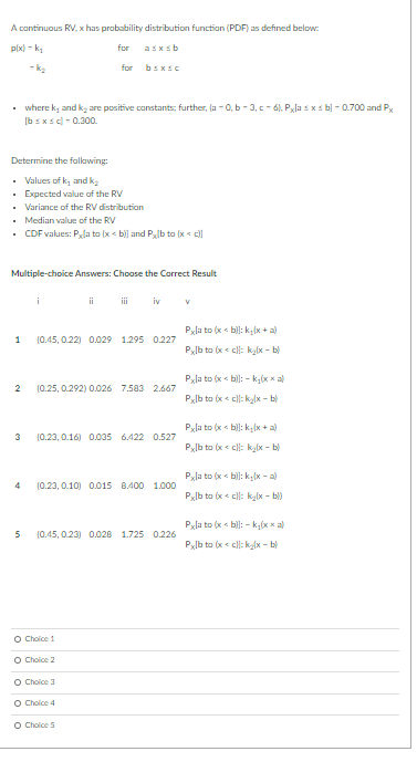 Solved A continuous RV x has probability distribution | Chegg.com