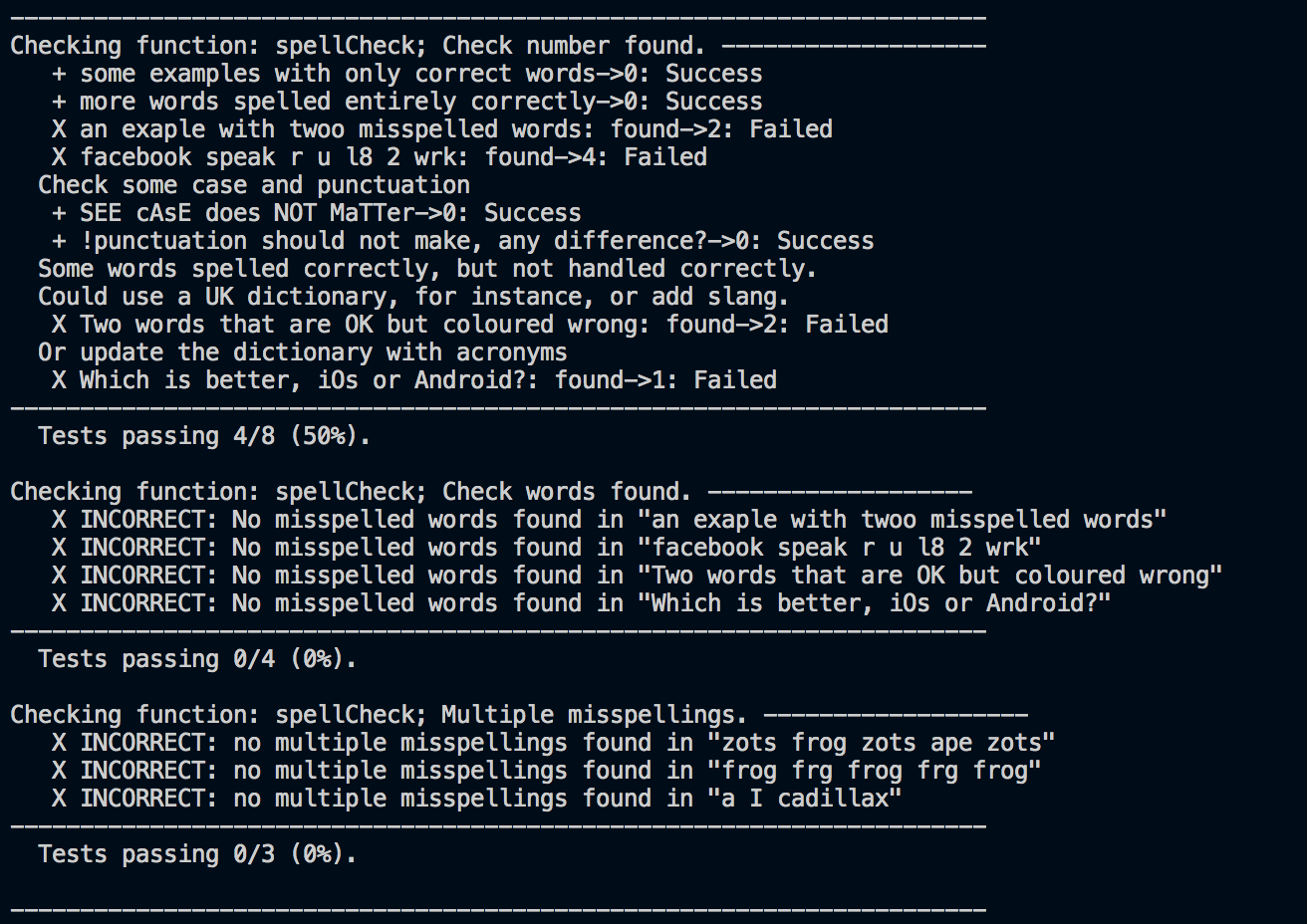 Solved The spellCheck() function checks the spelling of all | Chegg.com