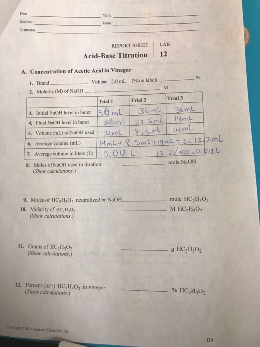 Solved Instructor Pre-Lab Study Questions | 12 1. What is | Chegg.com