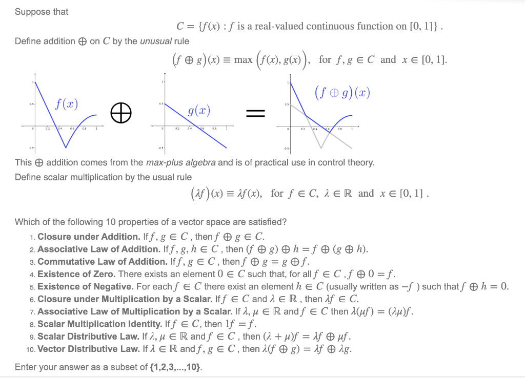Solved Suppose that C = {f(x) :f is a real-valued continuous | Chegg.com