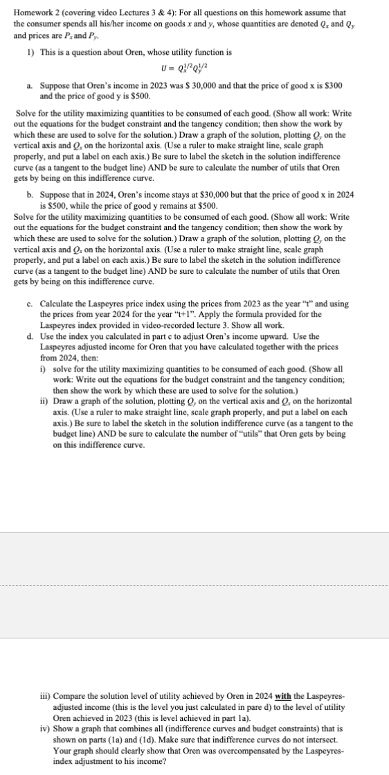 Solved Homework 2 (covering video Lectures 3 ﻿& 4): For all | Chegg.com