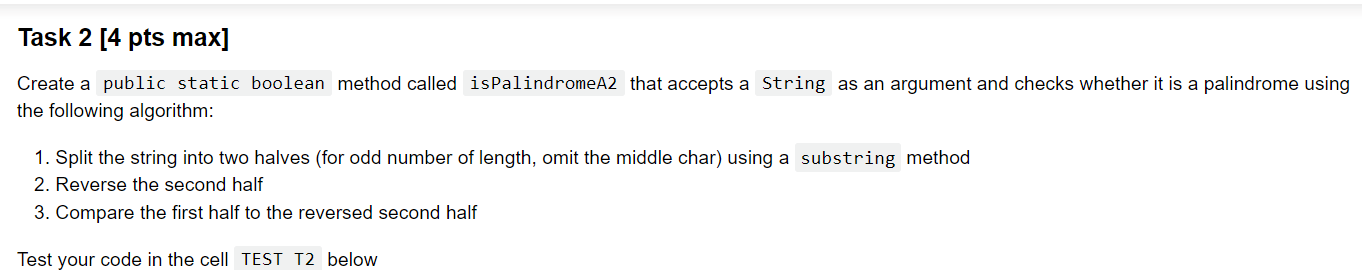 Solved Task 2 [4 Pts Max] Create A Public Static Boolean