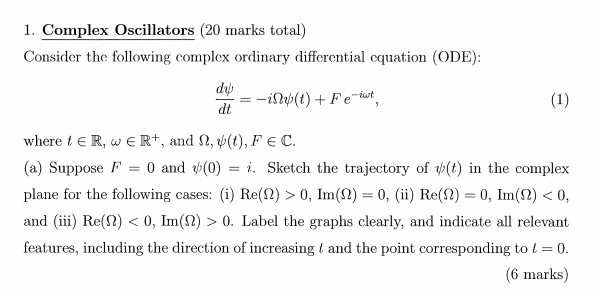 1. Complex Oscillators (20 marks total) Consider the | Chegg.com