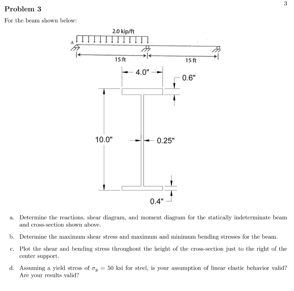 Determine The Maximum Bending Stress Of Loaded Beam Shown Below - The Best Picture Of Beam