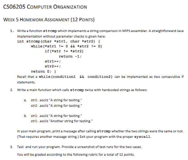 Solved Neek 5 Homework Assignment (12 Points) 1. Write a | Chegg.com