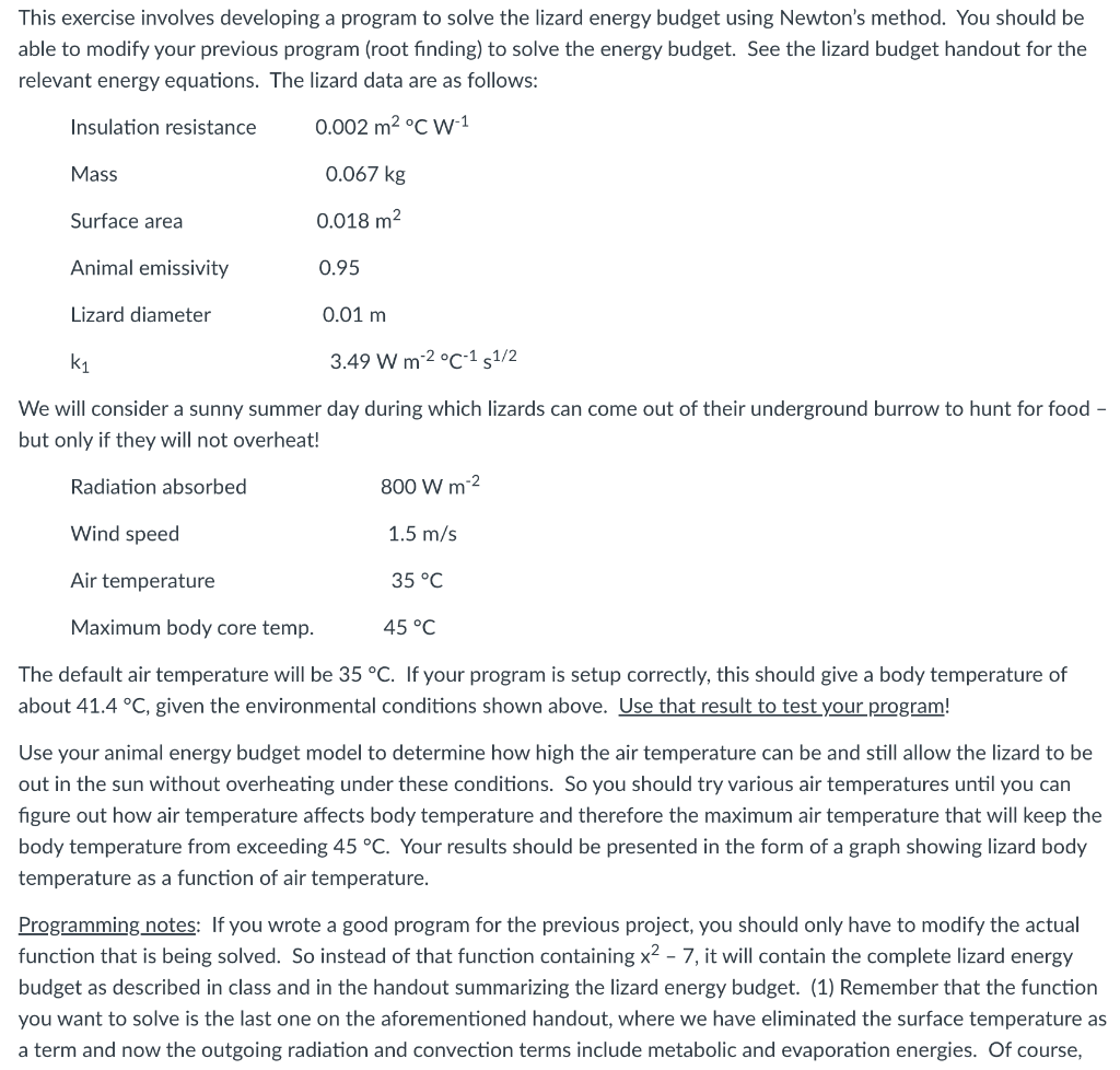 Solved This exercise involves developing a program to solve | Chegg.com