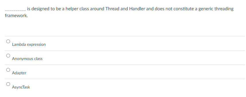 Solved is designed to be a helper class around Thread and | Chegg.com