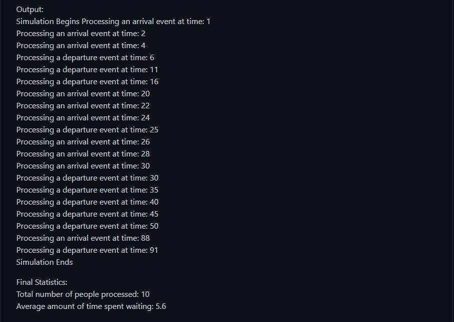 Solved Implement the event-driven simulation of a bank | Chegg.com