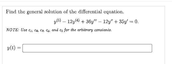 Solved Find the general solution of the differential | Chegg.com