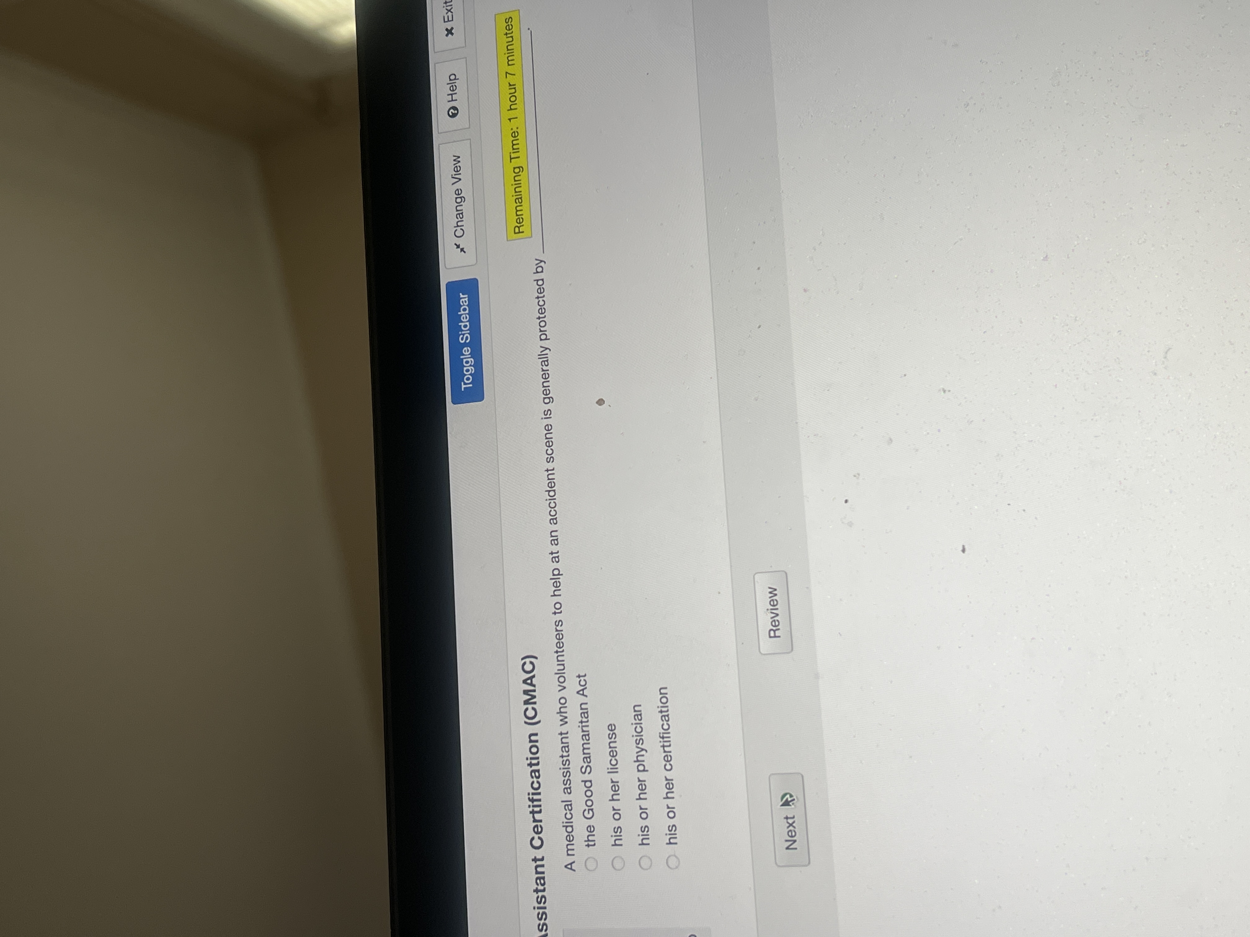 Solved ssistant Certification (CMAC)A medical assistant who | Chegg.com