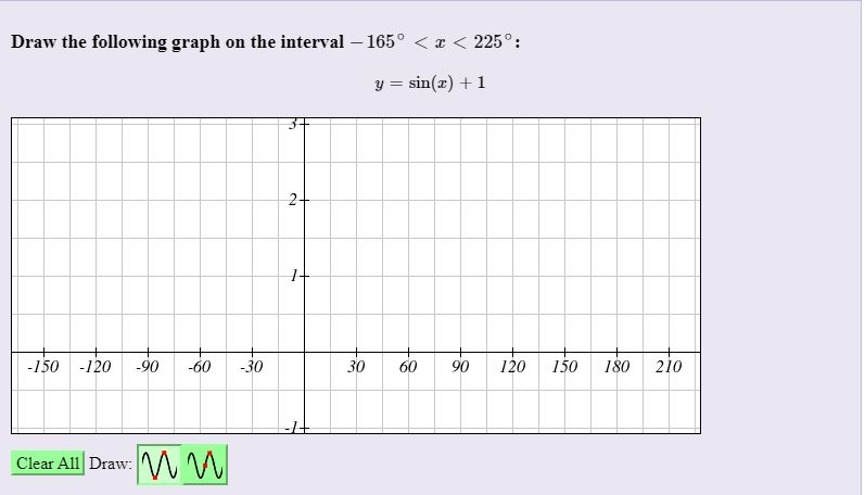 Solved Draw the following graph on the interval – 165°