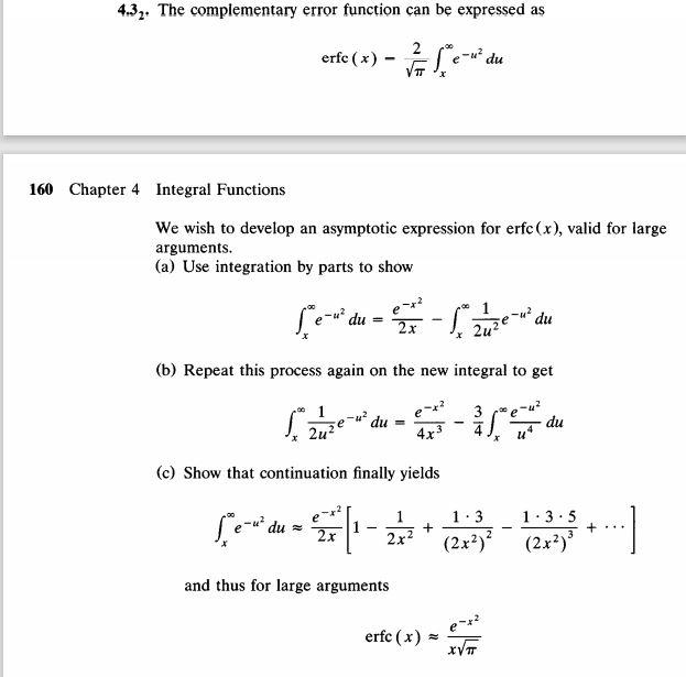 Solved 4.32. The complementary error function can be | Chegg.com