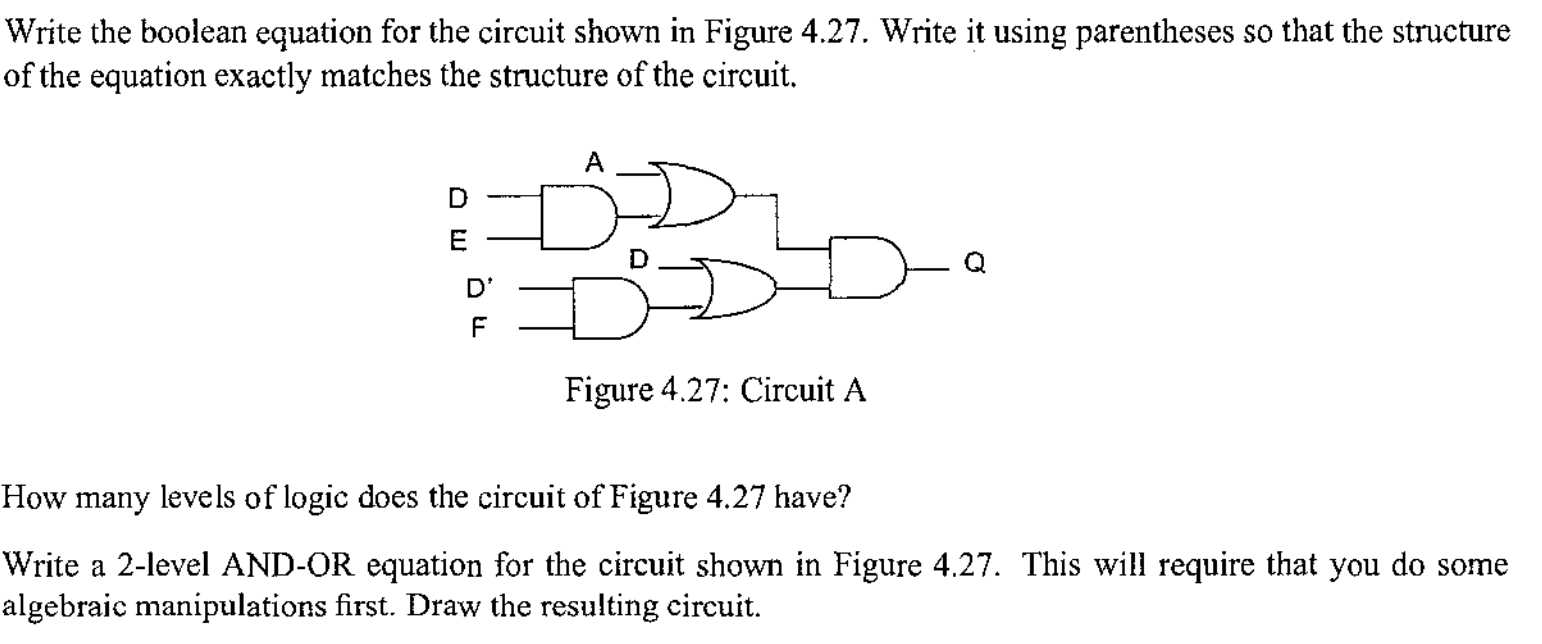 Solved Write the boolean equation for the circuit shown in | Chegg.com