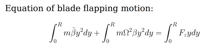 Solved Derive the equation of blade flapping motion without | Chegg.com
