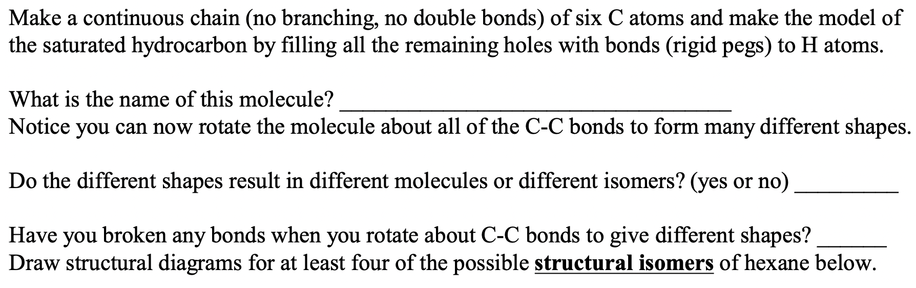 Solved Make a model of 2-butene using two of the longer, | Chegg.com