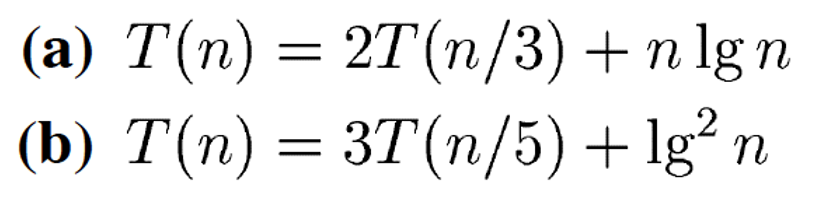 Solved Problem 2. Recurrences (20pts) Give asymptotic upper | Chegg.com
