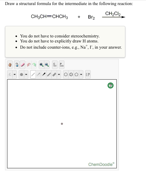 Solved Draw a structural formula for the intermediate in the | Chegg.com