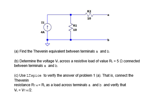 Solved (a) Find the Thevenin equivalent between terminals a | Chegg.com