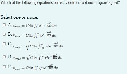 Solved Which of the following equations correctly defines | Chegg.com