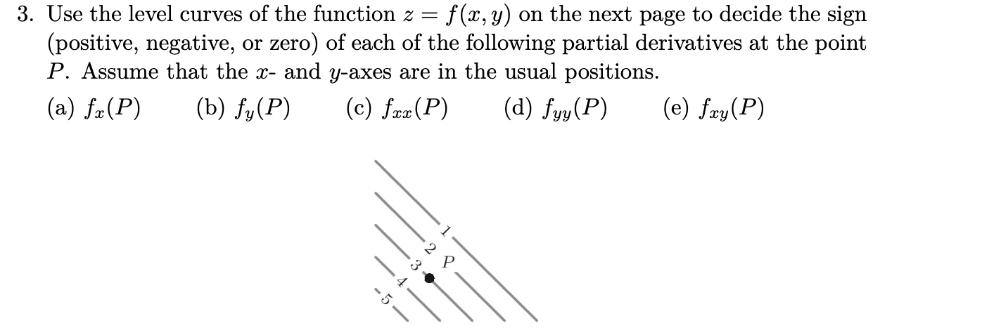Solved 3. Use the level curves of the function z=f(x,y) on | Chegg.com