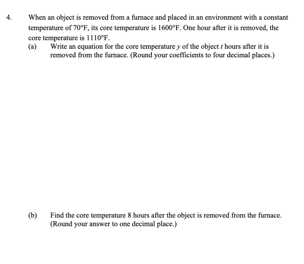 Solved 4. When an object is removed from a furnace and | Chegg.com