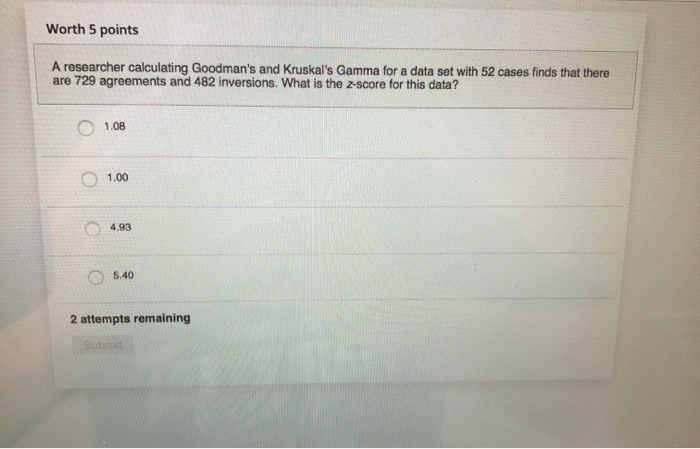 Solved Worth 5 points A researcher calculating Goodman's and | Chegg.com Solved Worth 5 points A researcher calculating Goodman's and | Chegg.com