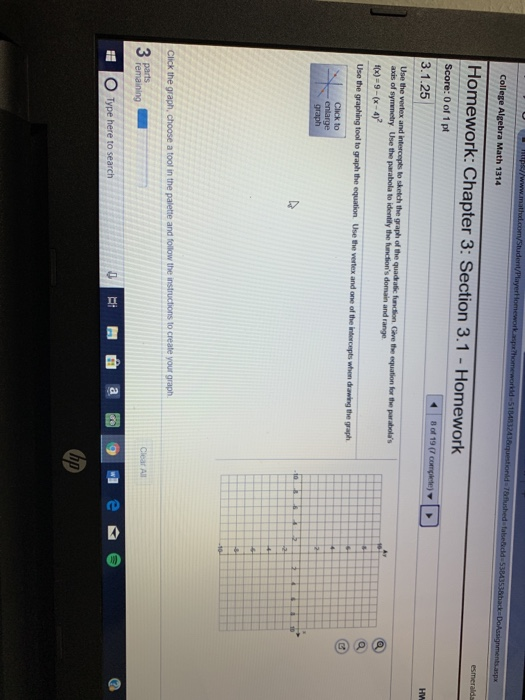 Solved College Algebra Math 1314 Homework: Chapter 3: | Chegg.com