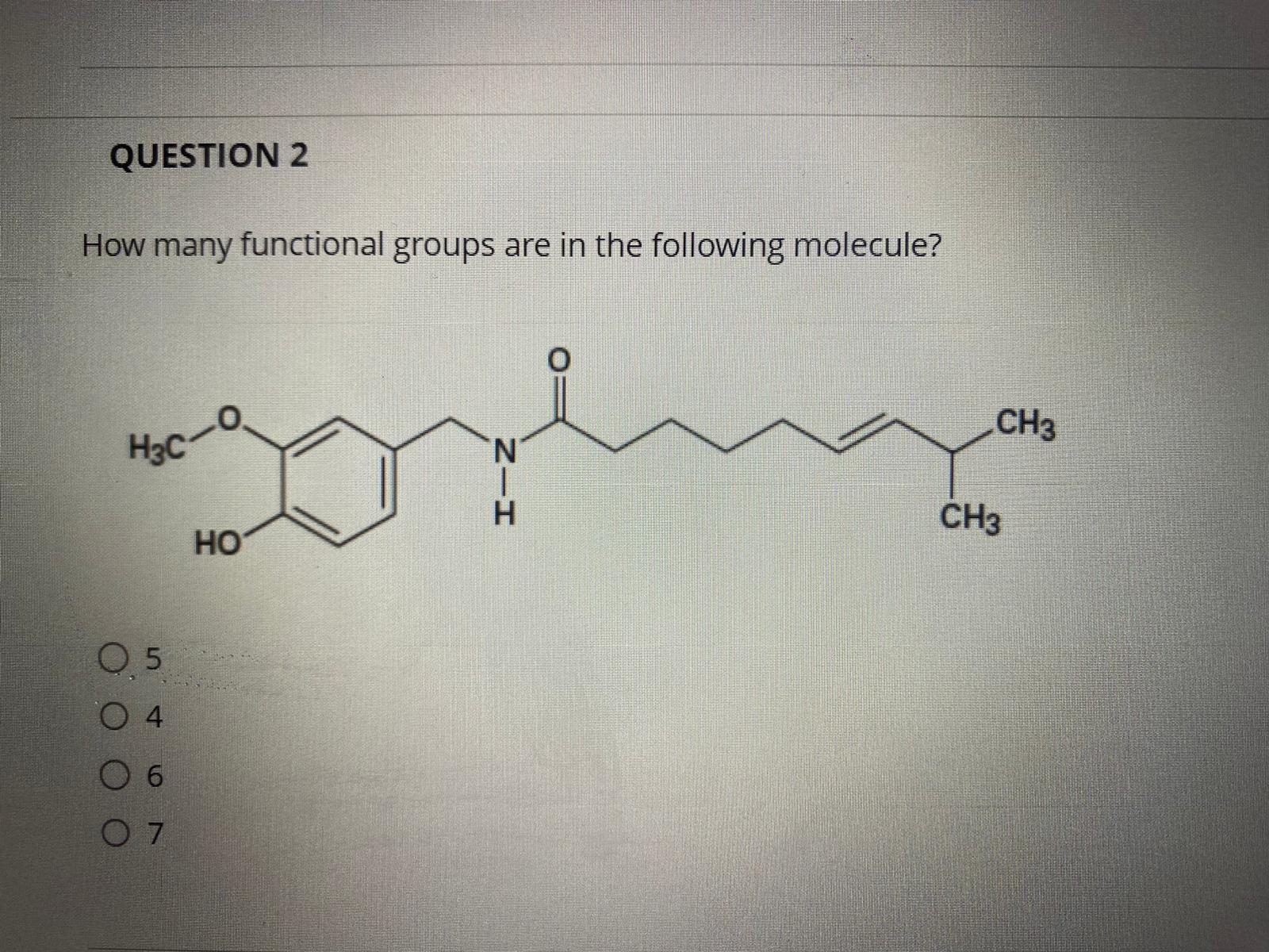 How many functional groups are in the following | Chegg.com