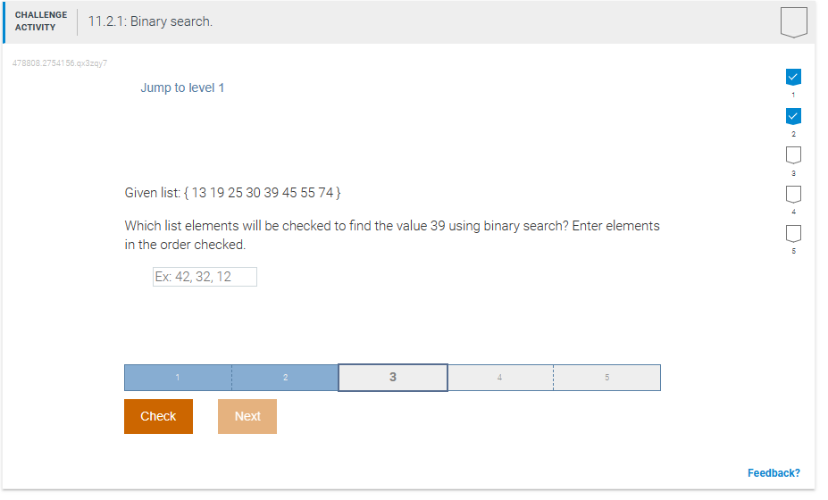 Solved Given list: {1319253039455574} Which list elements | Chegg.com
