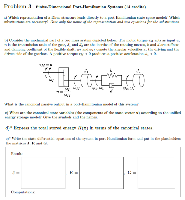 Solved a) Which representation of a Dirac structure leads | Chegg.com