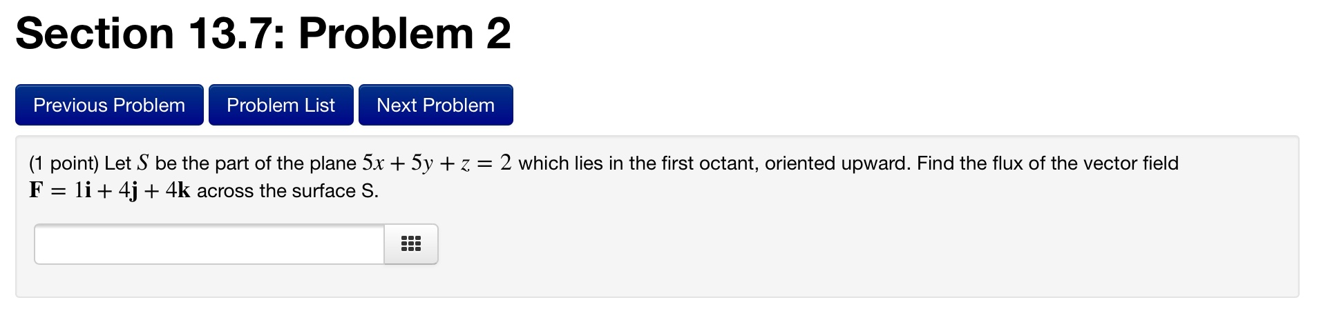 Solved Section 13.7: Problem 2 Previous Problem Problem List | Chegg.com