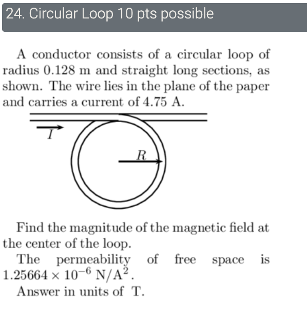 Solved A conductor consists of a circular loop of radius | Chegg.com