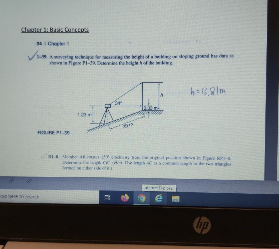 Solved Chapter 1: Basic Concepts 34 Chapter 1 1-39. A | Chegg.com