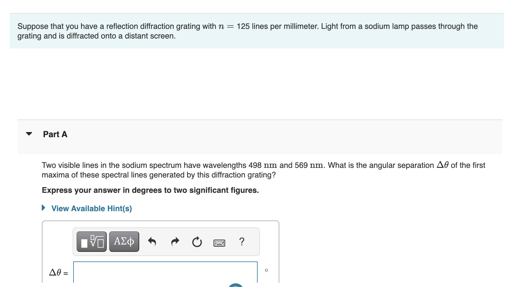 Solved Suppose that you have a reflection diffraction | Chegg.com