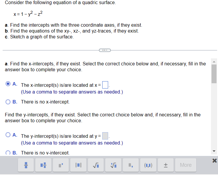 Solved Consider the following equation of a quadric surface. | Chegg.com