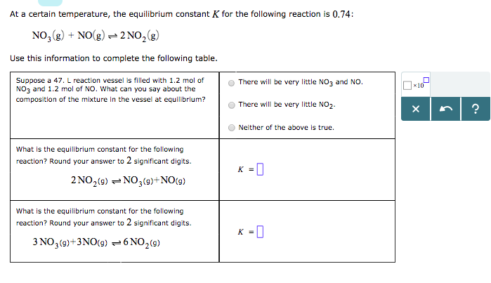 Solved At a certain temperature, the equilibrium constant K | Chegg.com